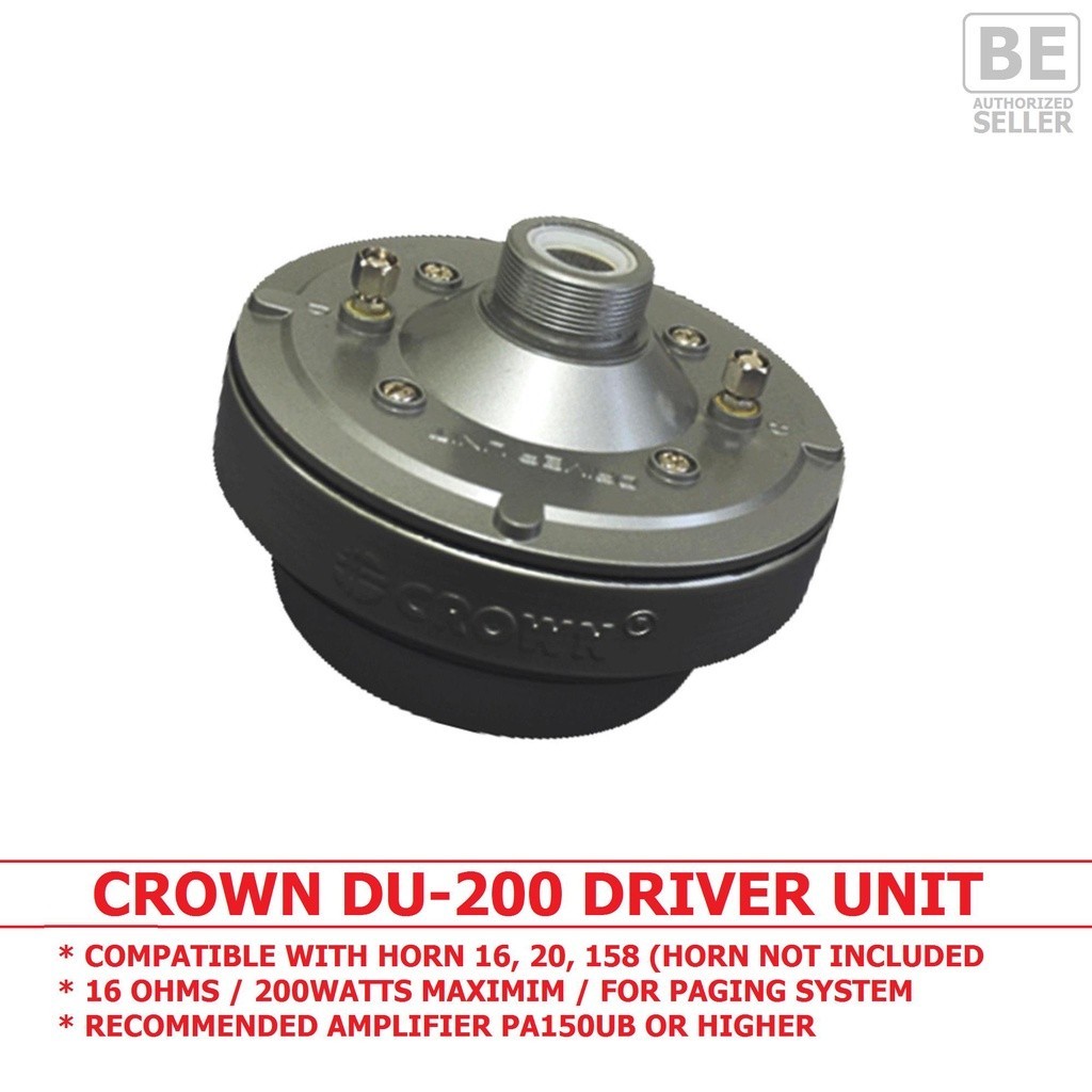 RQ+Crown DU-200 / 200 watts / 16 Ohms / Public Address Driver Unit For ...