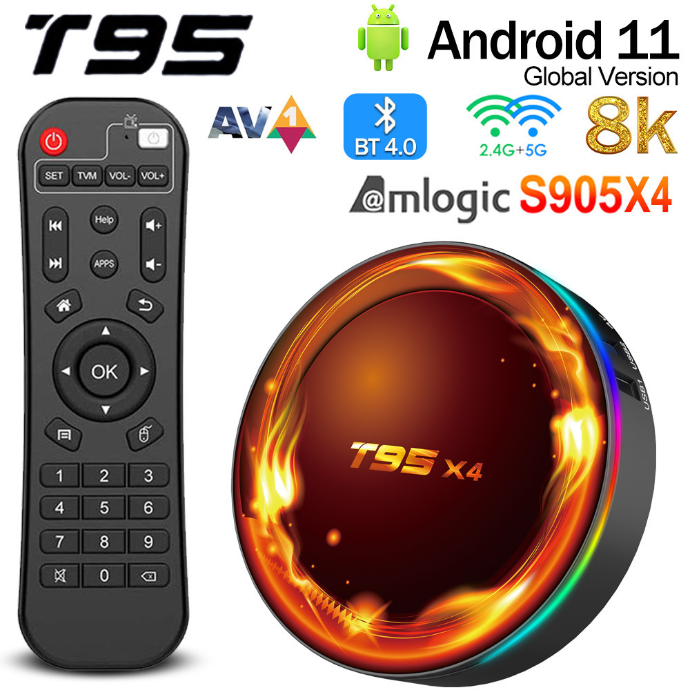 Original T95 X4 Amlogic S905X4 T95X4 Smart TV Box Android 11 TV Box ...