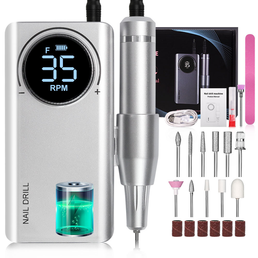 LIMEGIRL 35000RPM Nail Drill Rig Electric Nail Machine Nail Polisher ...