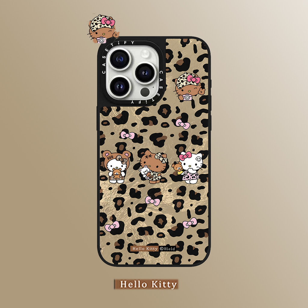 INS leopard print Kitty Mirror Phone Case For IPhone 15 ProMax 15Pro 15 ...