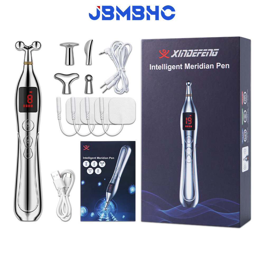 5 Heads Electric Pulse Acupuncture Massage Pen Muscle Stimulator with ...