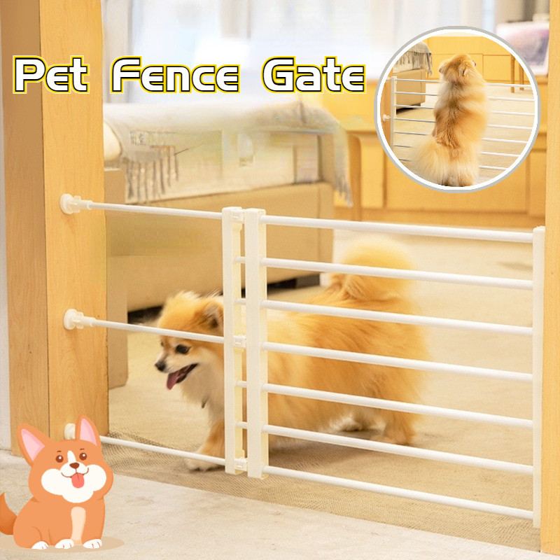 Pet Fence Gate Adjustable Safety Bidirectional Door Indoor for Doorway ...