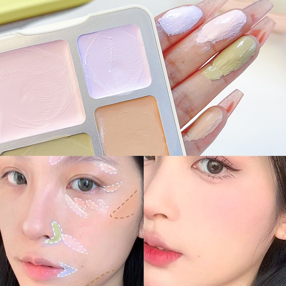 4 Colors Concealer Palette - Waterproof Covers Acne Mark Dark Circles ...