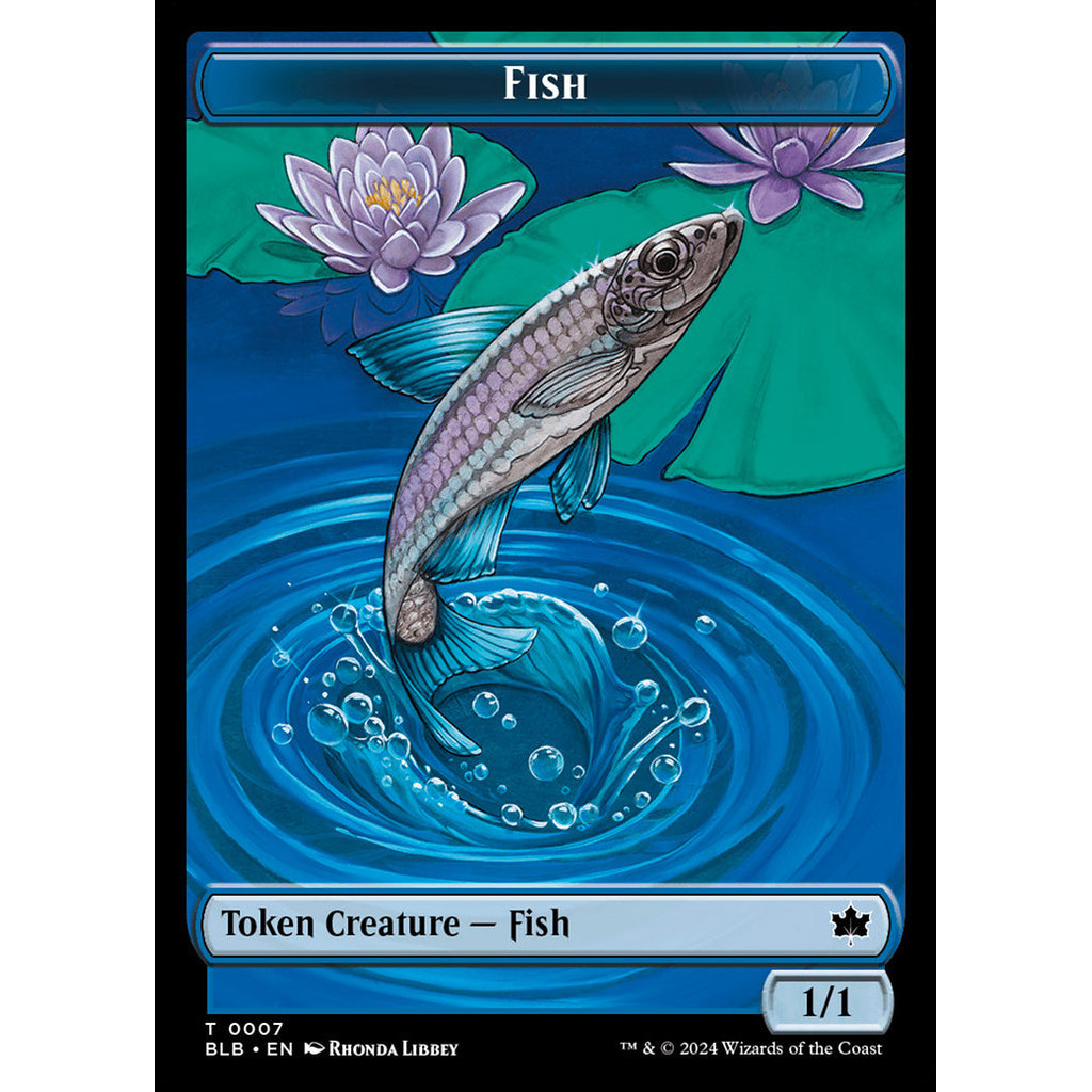 Fish // Tender Wildguide Double-Sided Token [Bloomburrow Tokens ...