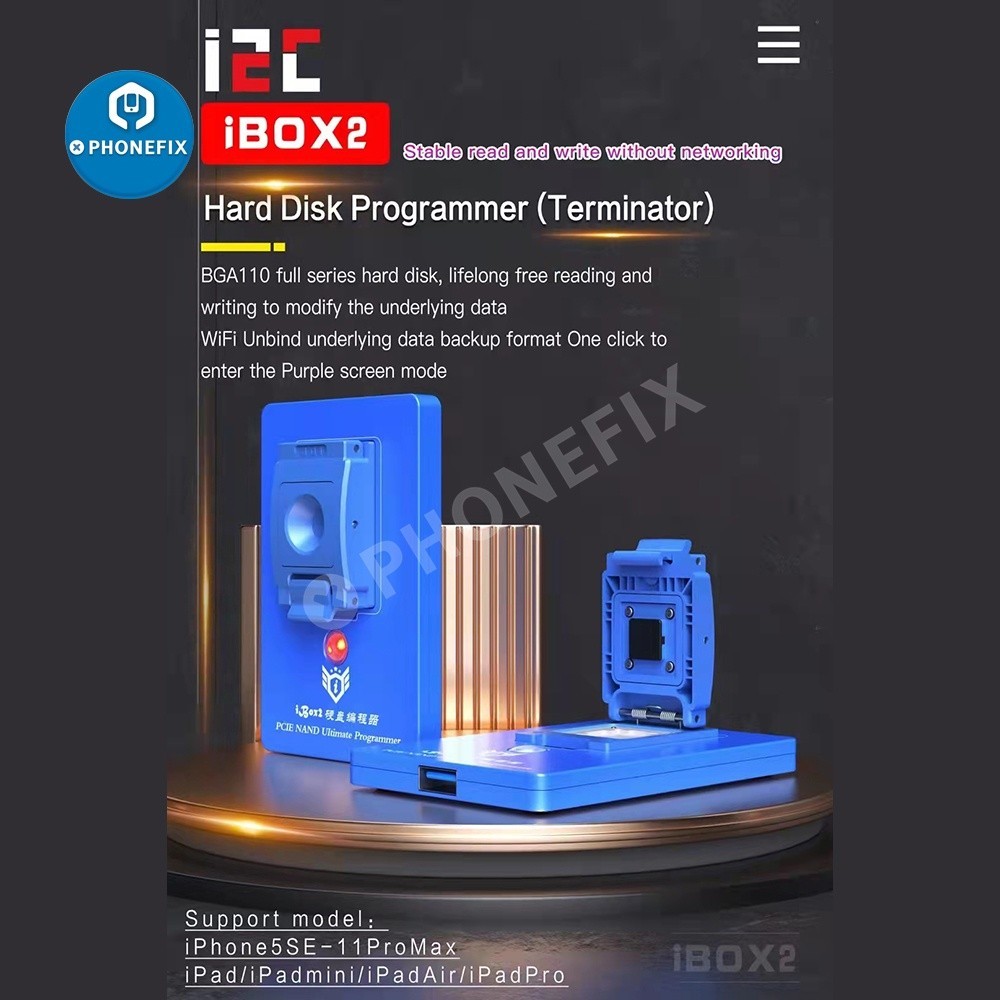 RQ`ibox 2 JC P13 iRepair P12 PCIE NAND Hard Disk Programmer DFU Purple ...