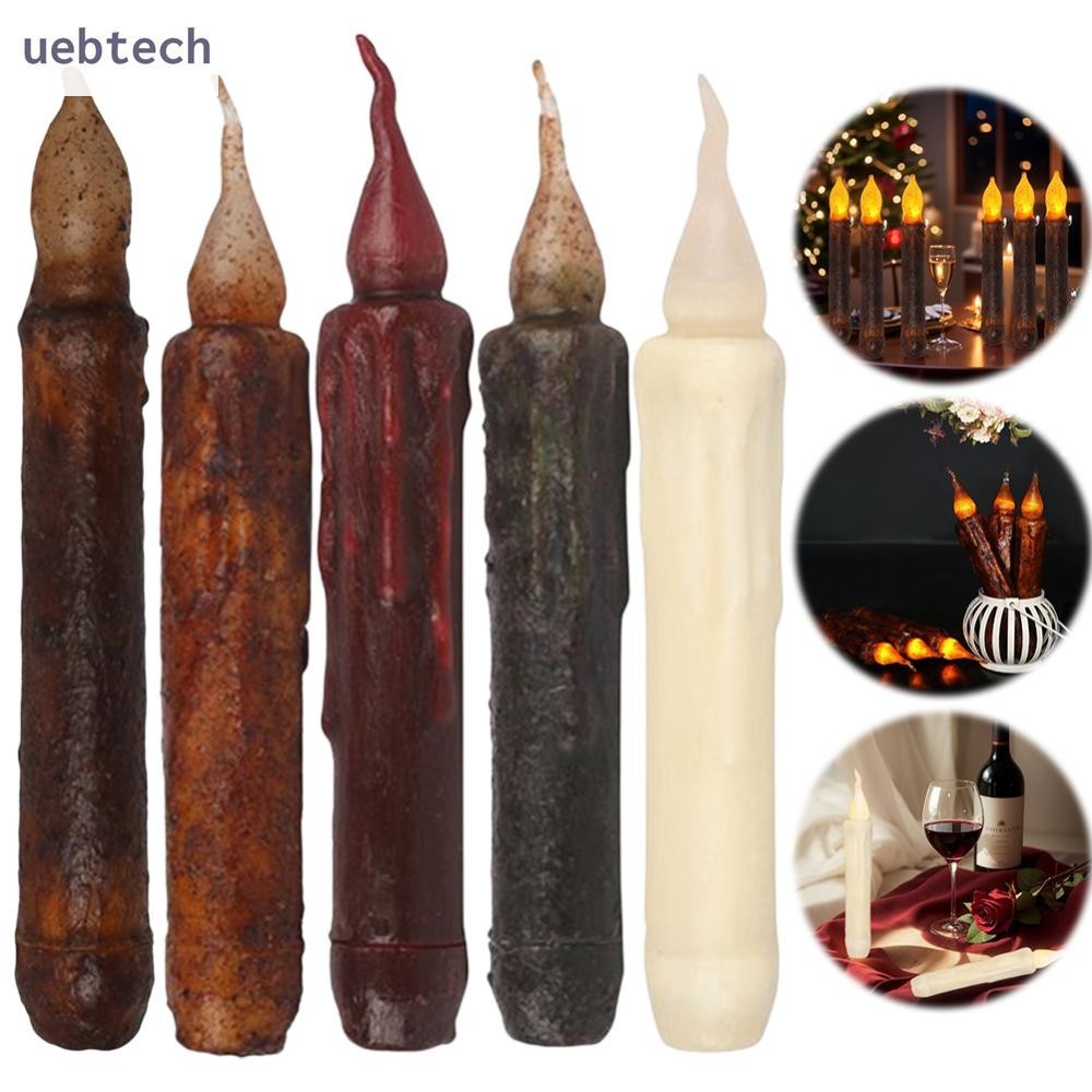Real Wax Hand Dipped Primitive Candle Battery Powered Flameless LED ...