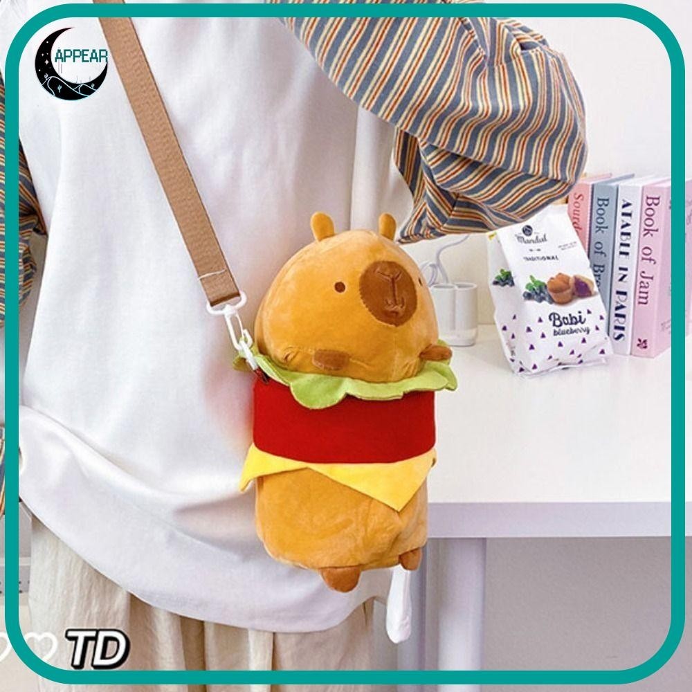 APPEAR Hamburger Capybara Plush Bag, Plush Capybara Crossbody Bag, Gift ...