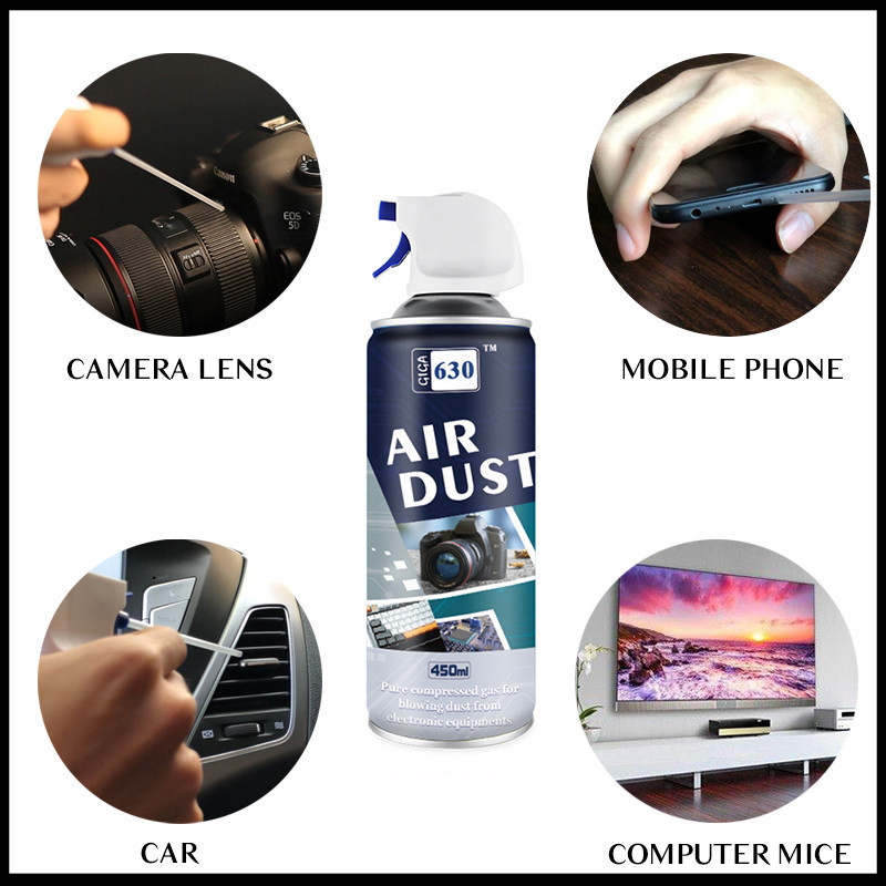 630 450ml Compressed Air Can Air Duster For Pc Laptop Computers ...