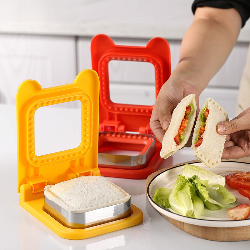 Sandwich Mold Sandwich Bread Mold Stainless Steel Handguard Baking Tool ...