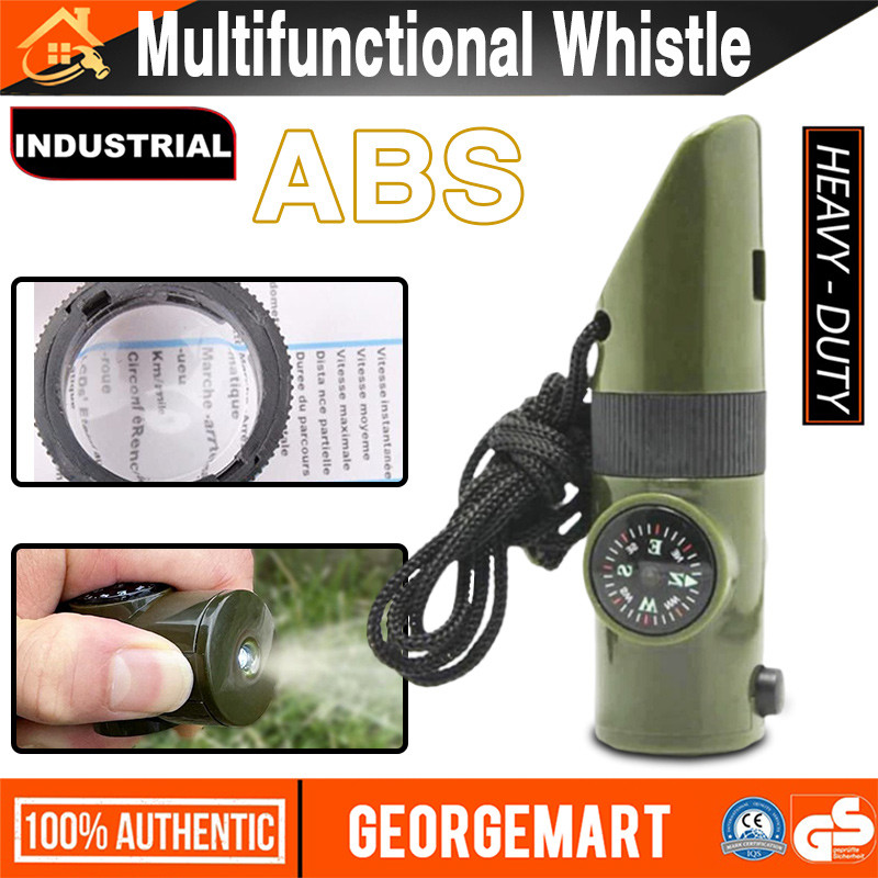 Outdoor 7-in-1 Survival ABS Whistle Kit Emergency Flashlight ...