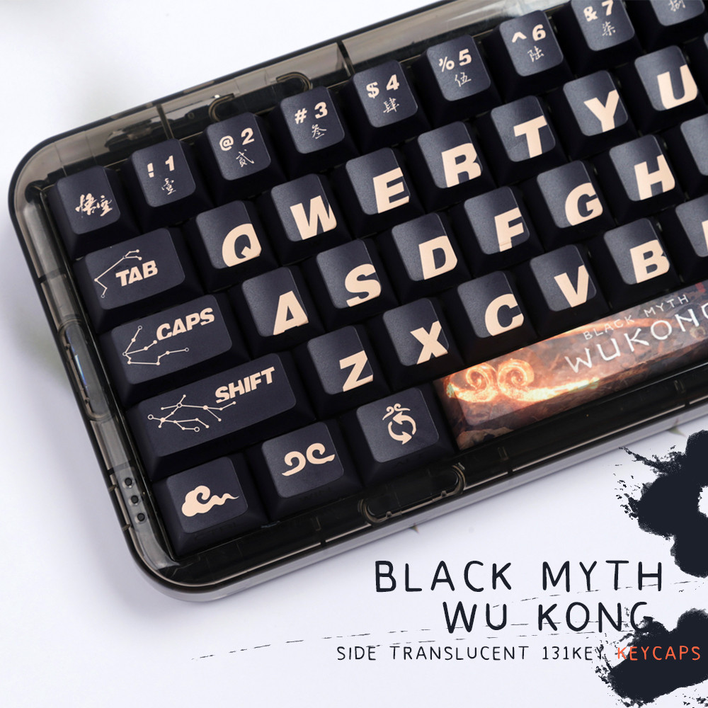 Black Myth Wukong Keycaps/set 131Keys Side Translucent Cherry Profile ...