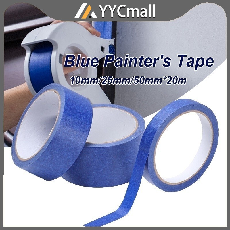 Blue Painter's Tape 10mm/25mm/50mm x 20M Practical Traceless Masking ...
