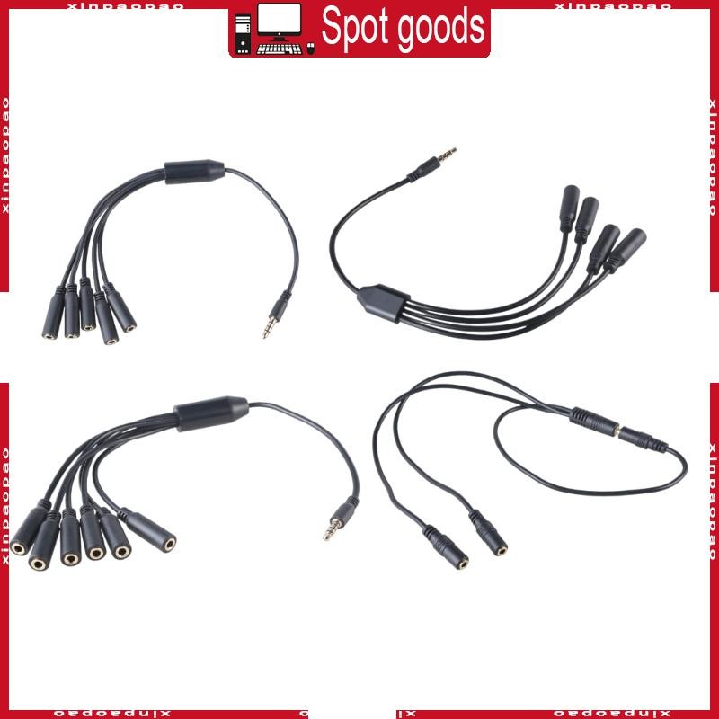 XI 3 5mm AUX Cable 1 to 3 4 5 6 Extension Line 4-Section 3 5mm Male to ...