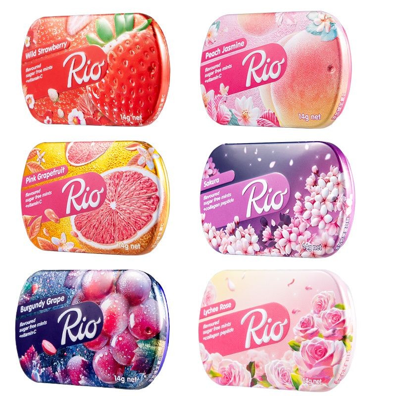 Rio Sugar-Free Mint Candy Vitamin C Fresh Breath Kissing Candy Multi ...