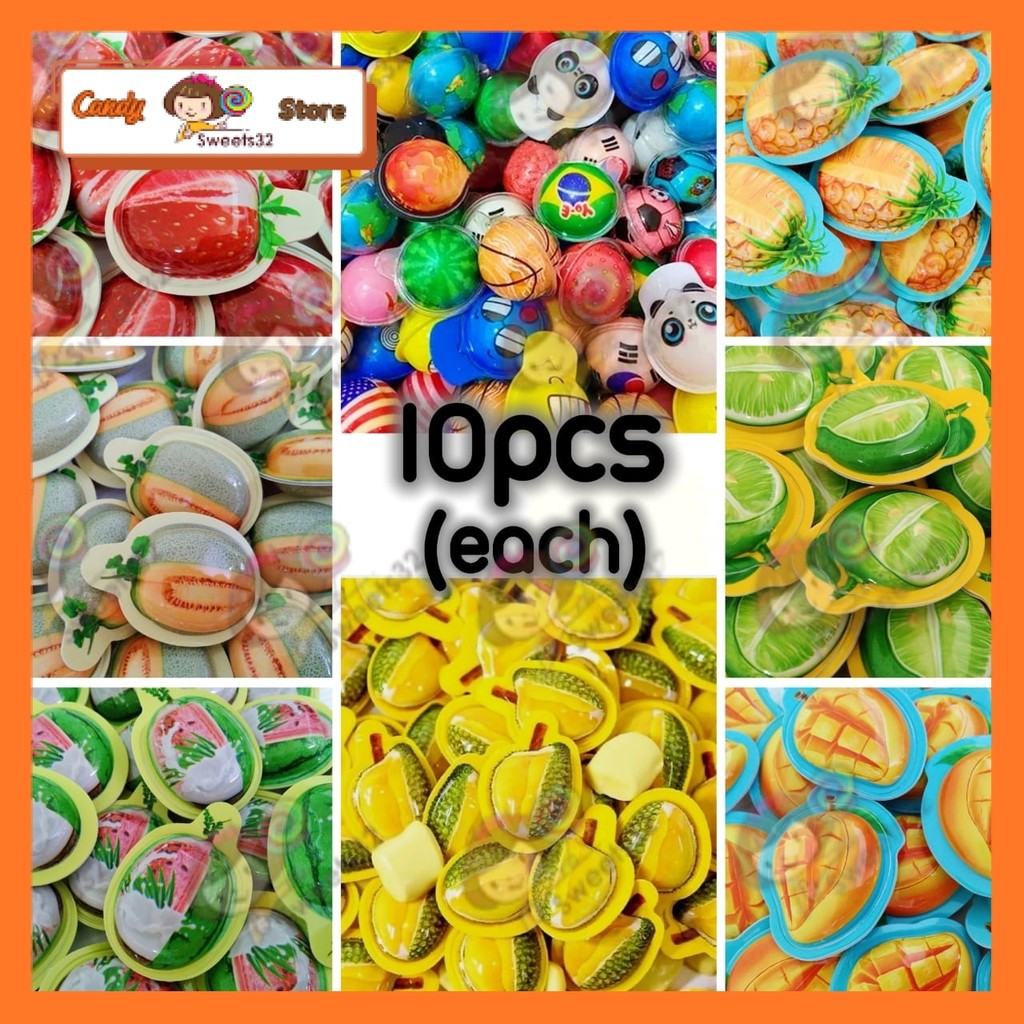 [ 10pcs ] Viral Gummy Candy / Fresh Fruits Flavour Chewy Candy / Musang ...