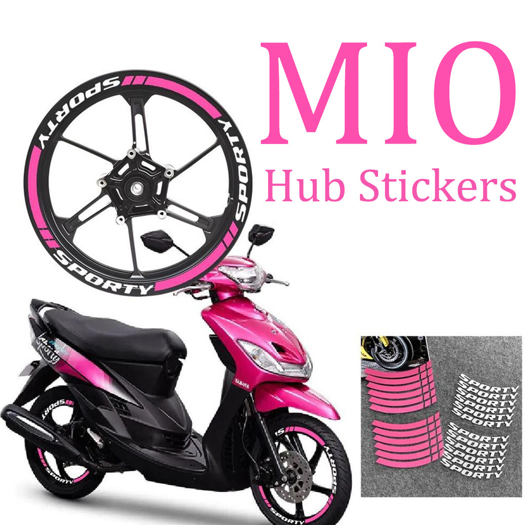 For YAMAHA Mio Sporty 14'' inches SPORTY Logo Emblem Reflective ...