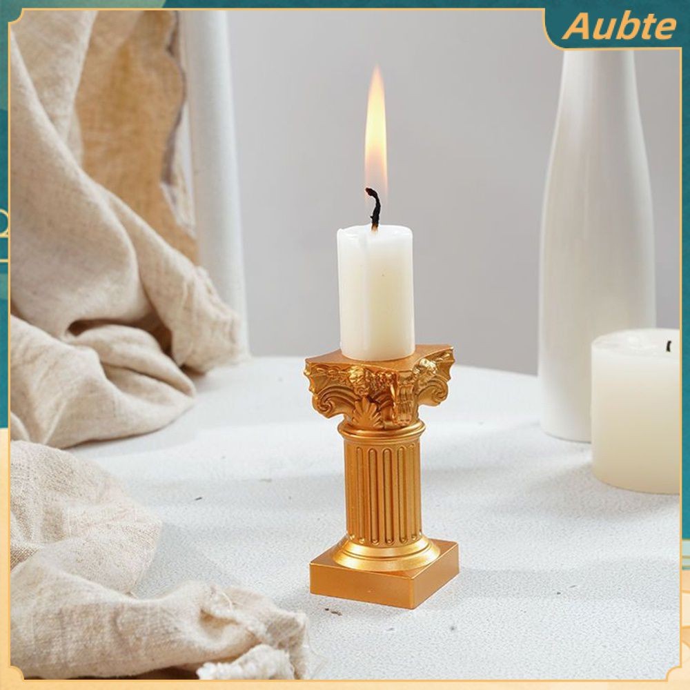 Aubte Roman Column Candlestick Home Decoration Candle Holder Synthetic ...