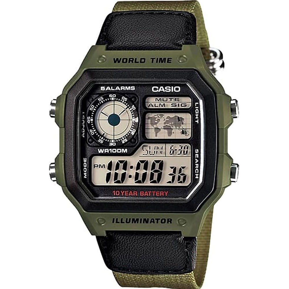 [Casio] CASIO World Time Digital Men's Watch AE-1200 Series Overseas ...