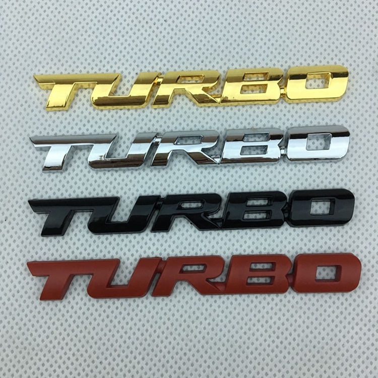 3D metal Turbo letter logo for TOYOTA Honda Rear trunk emblem Car Body ...