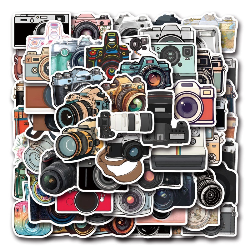 Z&M 55Pcs/Set Camera Stickers Waterproof Stickers Decal for Toys ...
