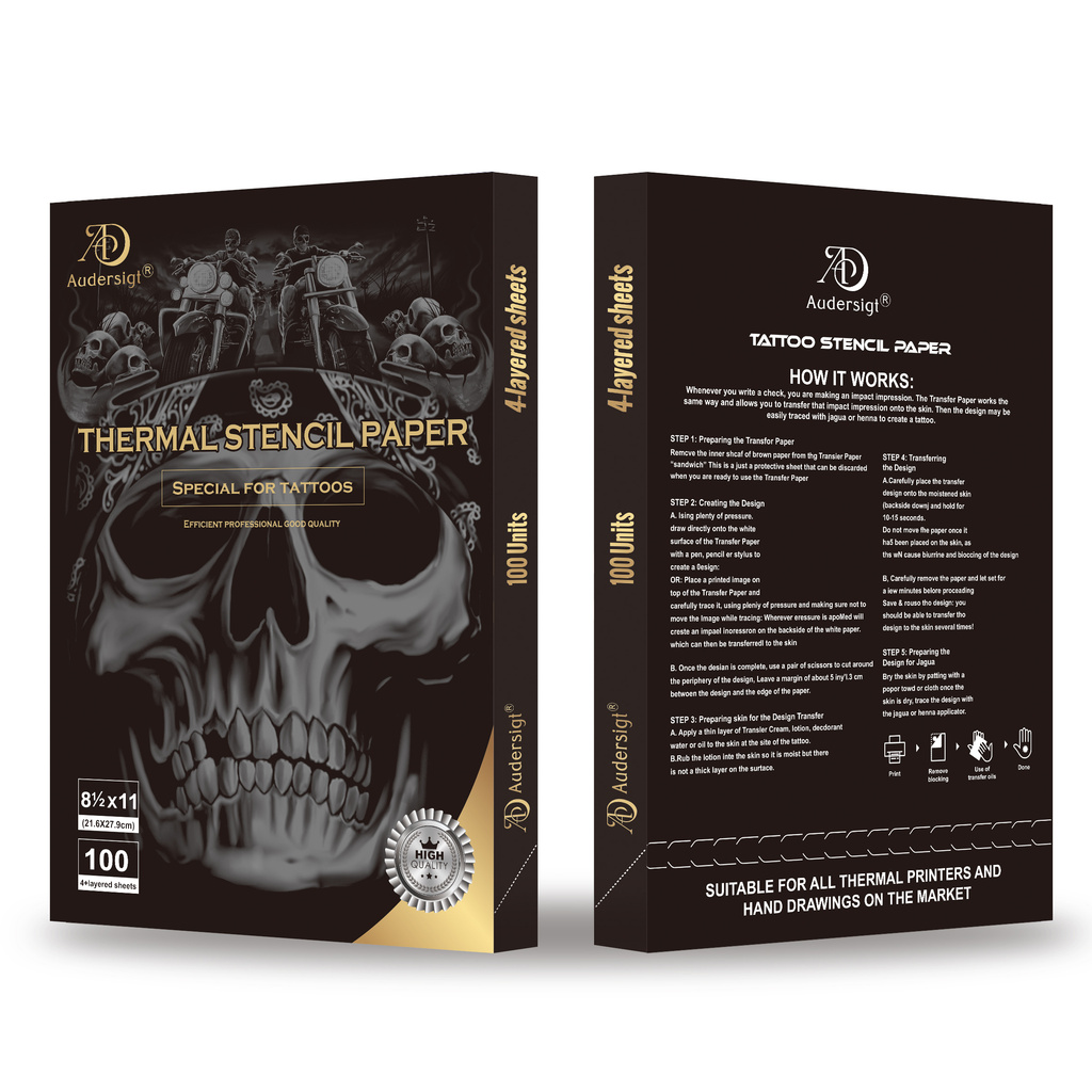 Audersigt Silver Label 100 Sheets 8 1/2″ X 11″ Professional Tattoo ...