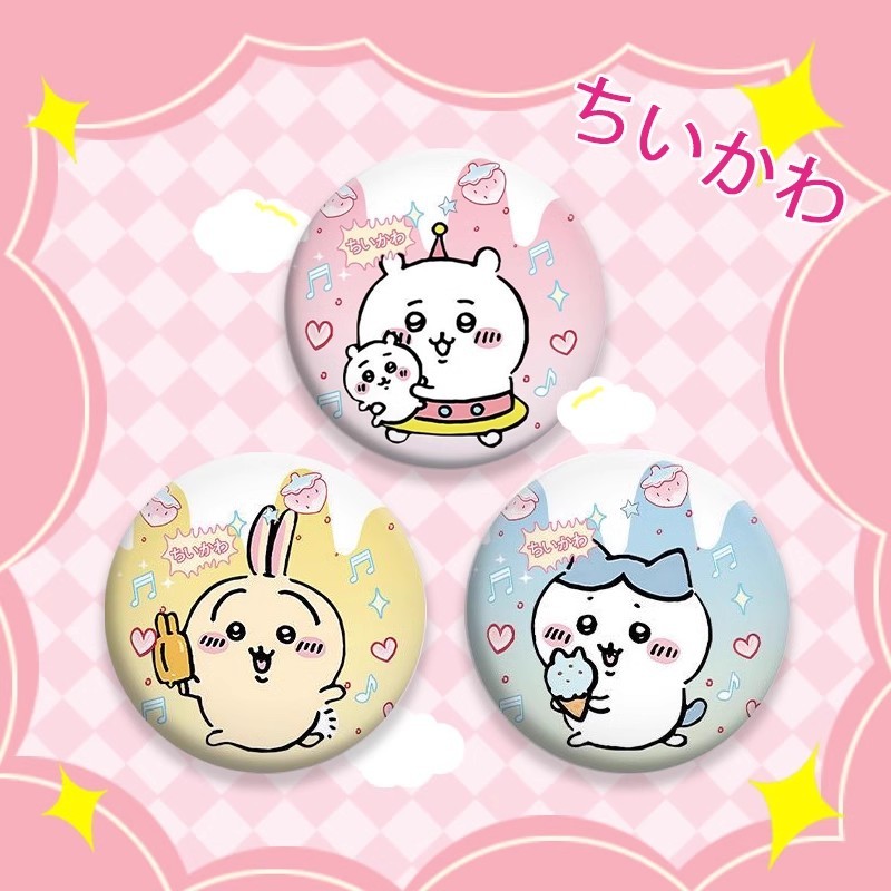 3Pcs Cute Creative Japanese Brooch Anime Figure Kawaii Chiikawa ...