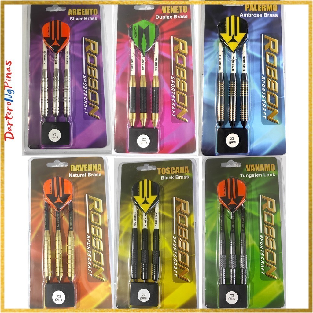 Darts Robson Steel Tip Darts 22g 23g 24g 3PCS Dart Pin Tungsten-Look ...