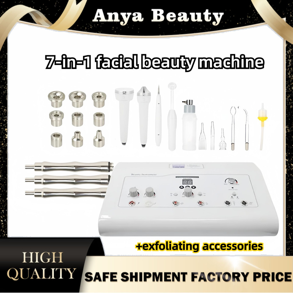 7IN1 Facial Machine Diamond Peel With Cautery High Frequency Facial ...