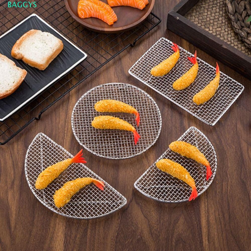 BAGGYS Tempura Frying Net, Stainless Steel Japanese Style Barbecue Net ...