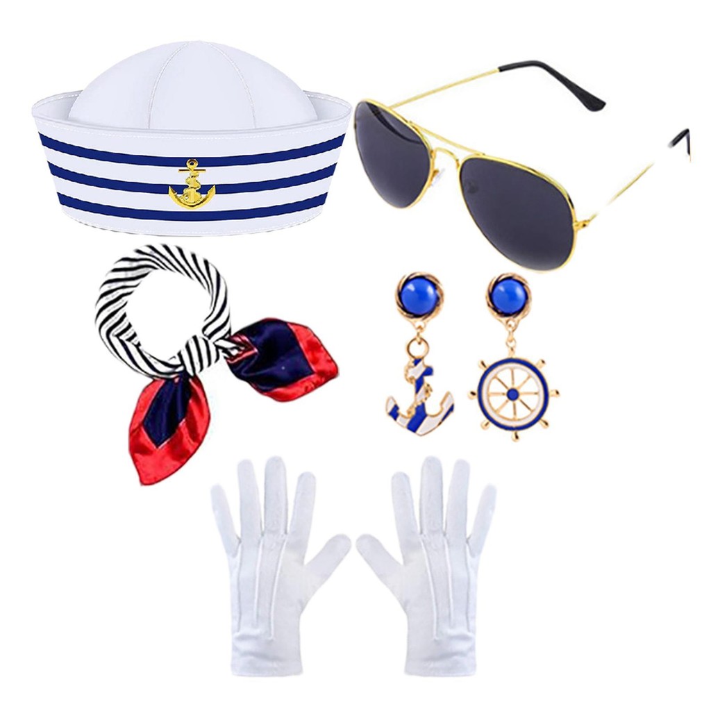Sailor Costume Accessory Fashionable 5 pcs Nautical Costume Set ...
