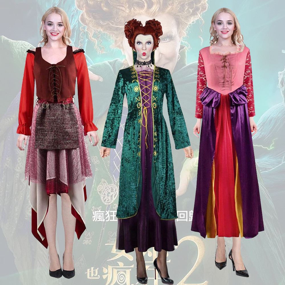 Hs Medieval Witch Costume Halloween cos cosplay cosplay Princess Long ...