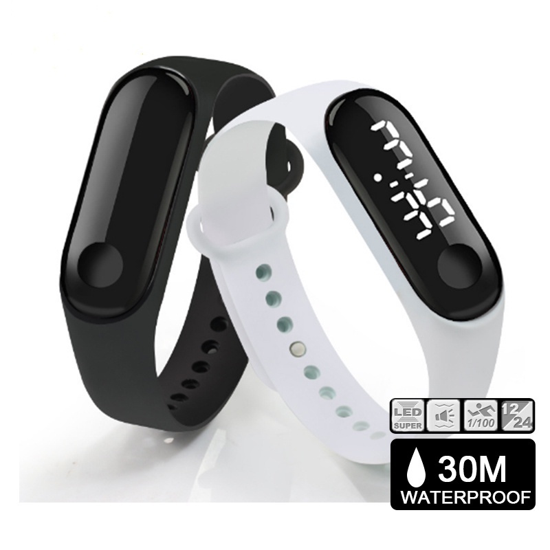 Waterproof Touch Screen Led Bracelet Watch Luminous Transparent Men's ...