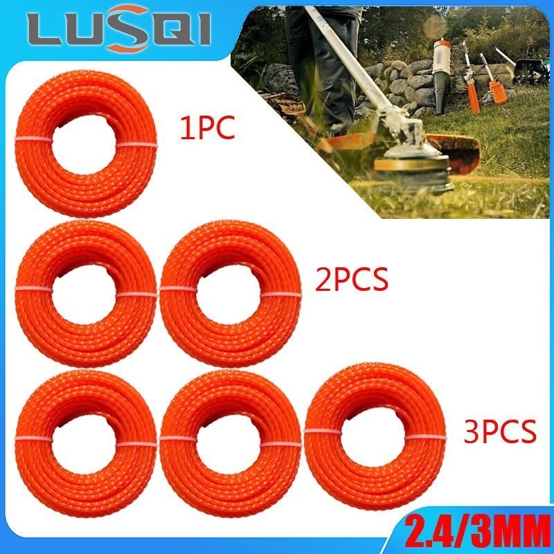 LUSQI 1/2/3PCS Trimmer Line For Grass 2.4mm 3mm 100% Nylon Spiral Brush ...