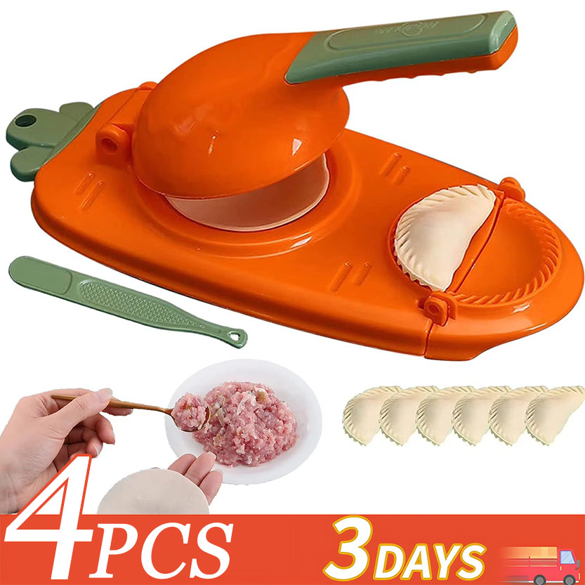 DIY Dumplings Maker Dough Pressing Tool Manual Wrapper Making Plastic ...