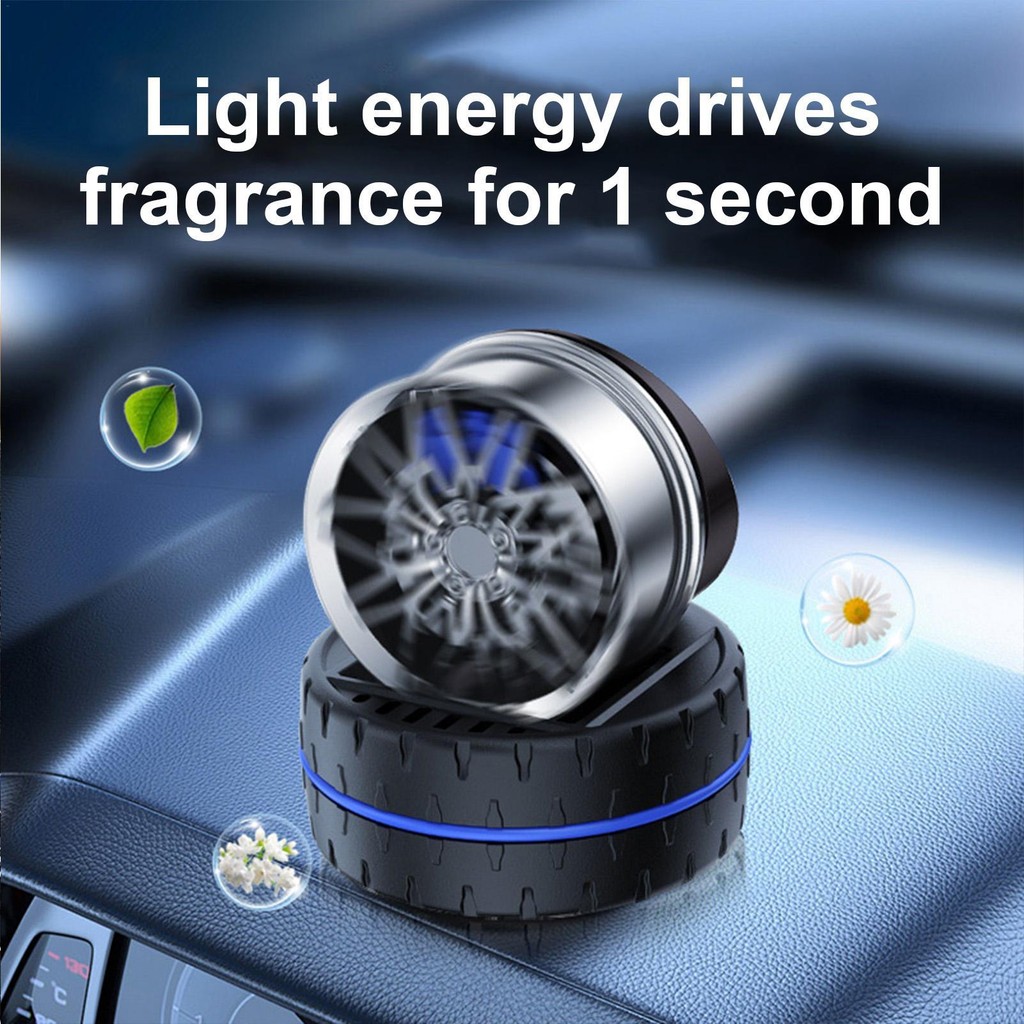 Car Solar Aromatherapy Diffuser Wheel Car Air Diffuser Rotatable Solar ...