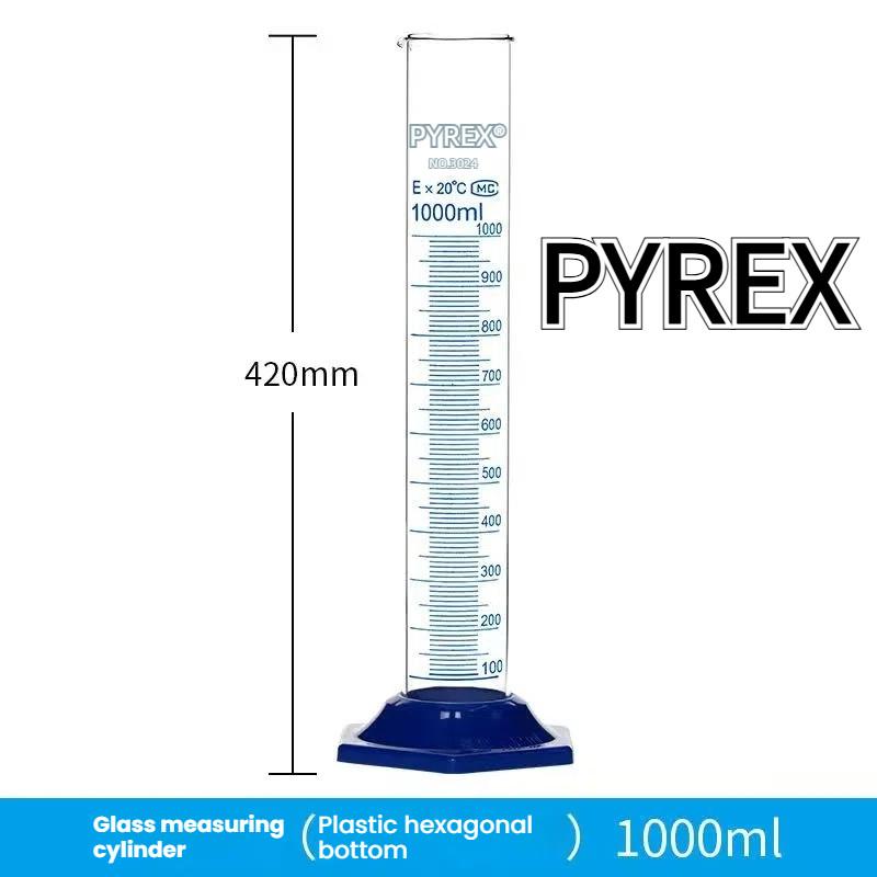 1L Original The glass graduated cylinder is clear and accurate Made in ...