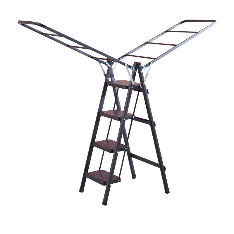 Foldable Clothes Drying Rack Ladder No Installation Required Foldable ...