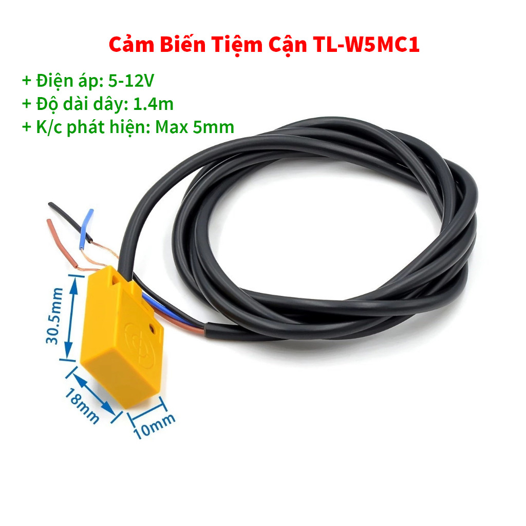 Metal proximity sensor TL-W5MC1 Yellow Black Wire NPN normally open 3 ...