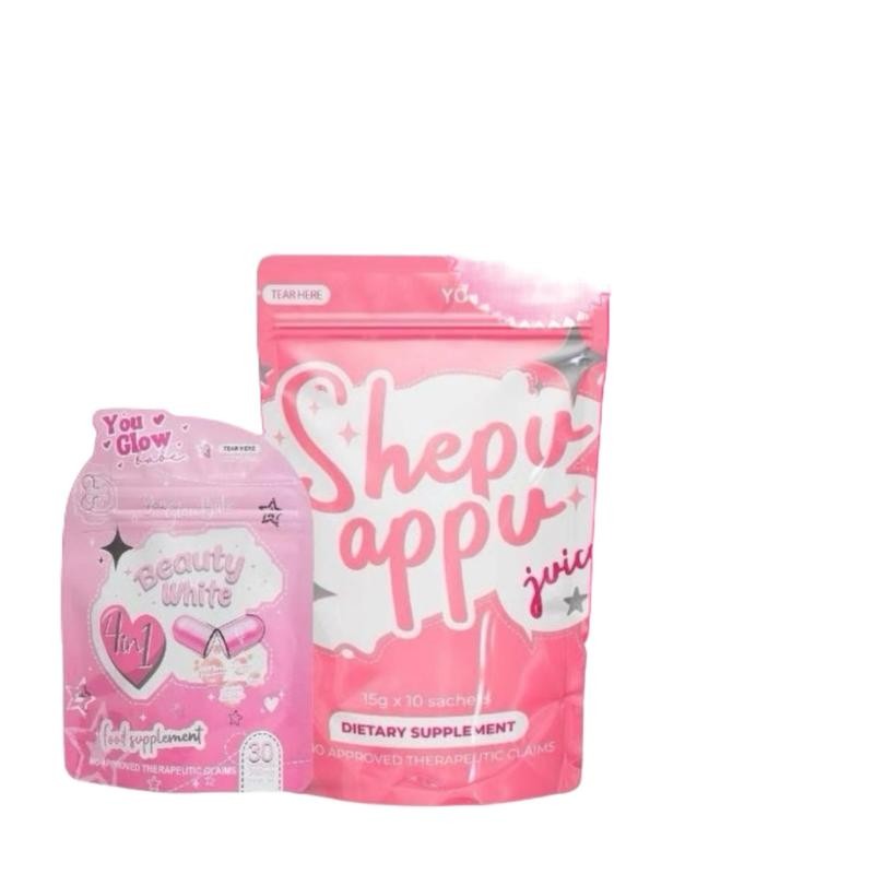 BUNDLE Shepu Appu ( 10 sachets ) organic juice And Beauty Capsule 30 ...