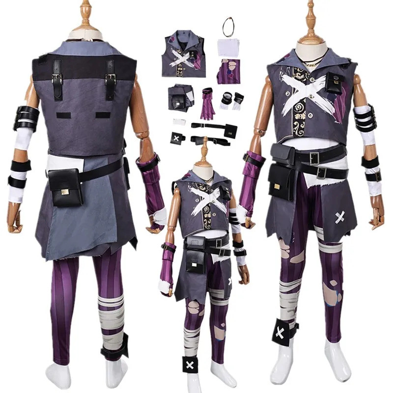 Arcane Isha Cosplay LoL Fantasia Costume Kids Children Vest Pants Belt ...