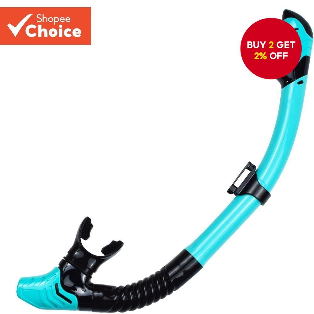 Dry Snorkel Tube Easy Breath Scuba Diving Splash Guard Top Valve ...