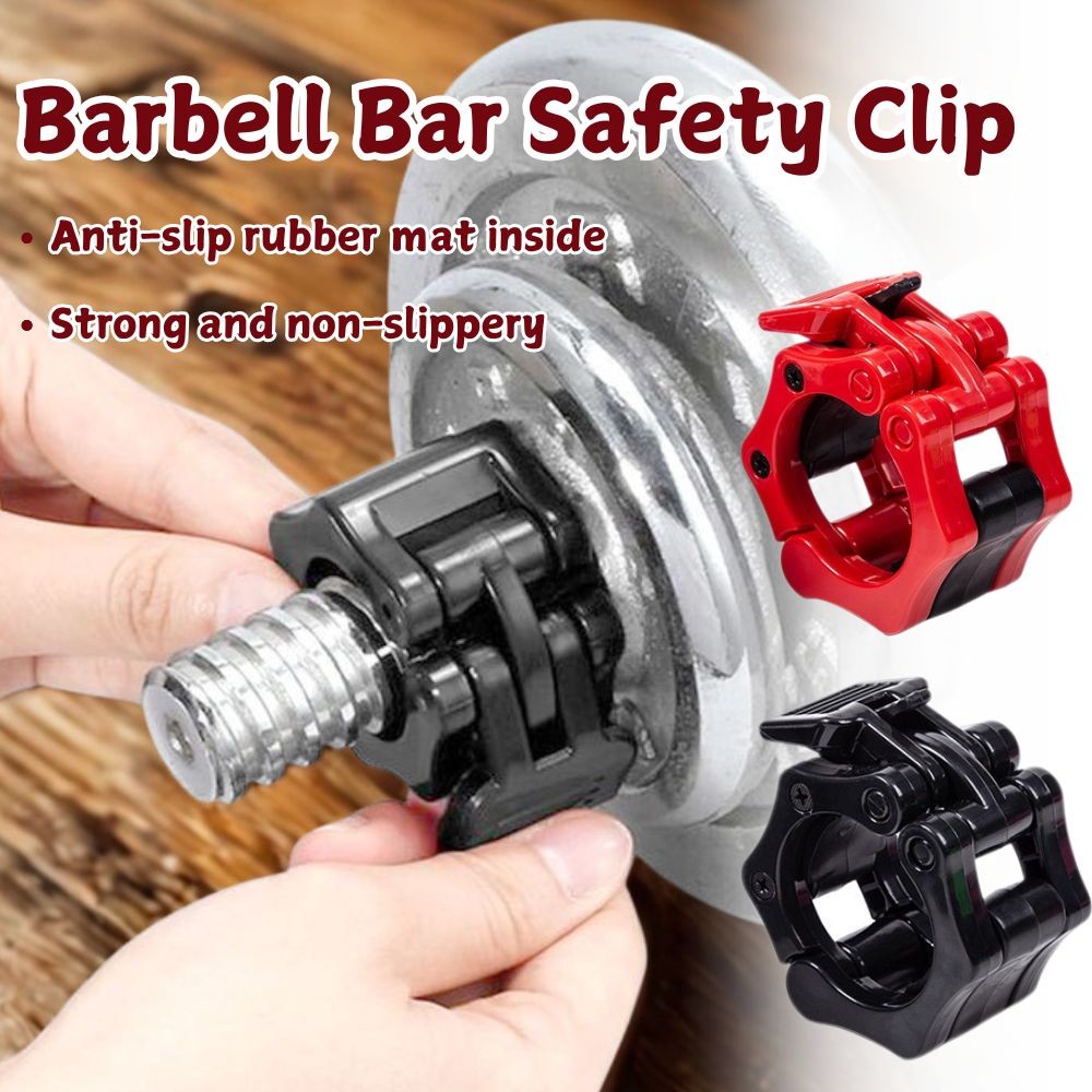 Barbell Clamps Collars ABS Spinlock Clips 1inch Exercise Barbell for ...