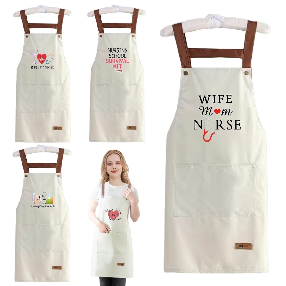 Apron White Chef's Cook competition apron pictures work apron Student ...