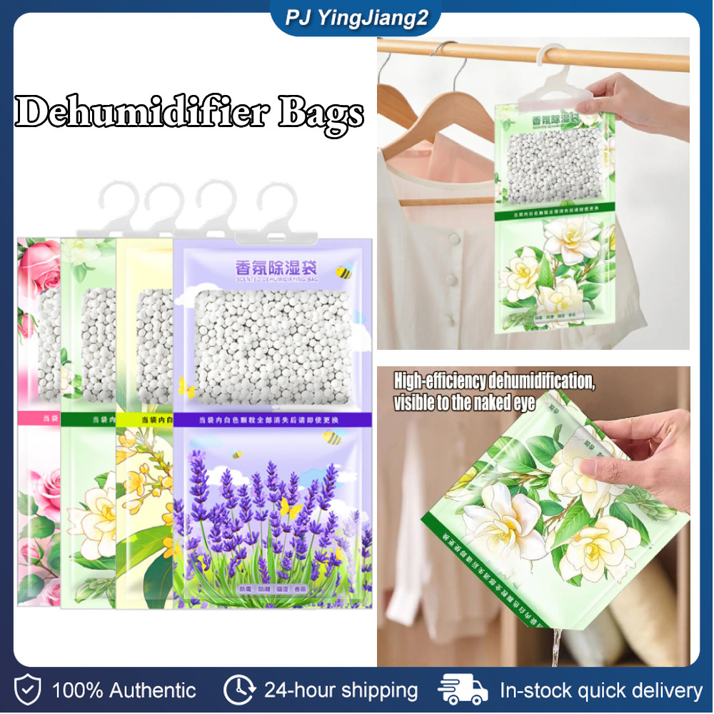 100/200g Hanging Dehumidifier Bag Scented Humidity Remover Packs ...