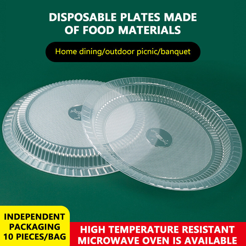 50/20/10pcs Disposable Plate Plastic Dinner Plate High Temperature ...