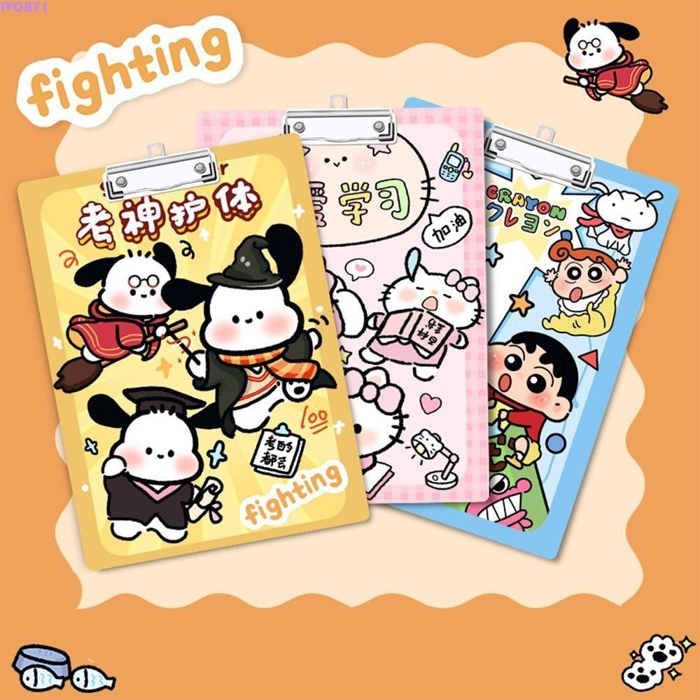IVORY1 A4 Board Clip Folder, Kuromi Melody File Storage Anime File ...