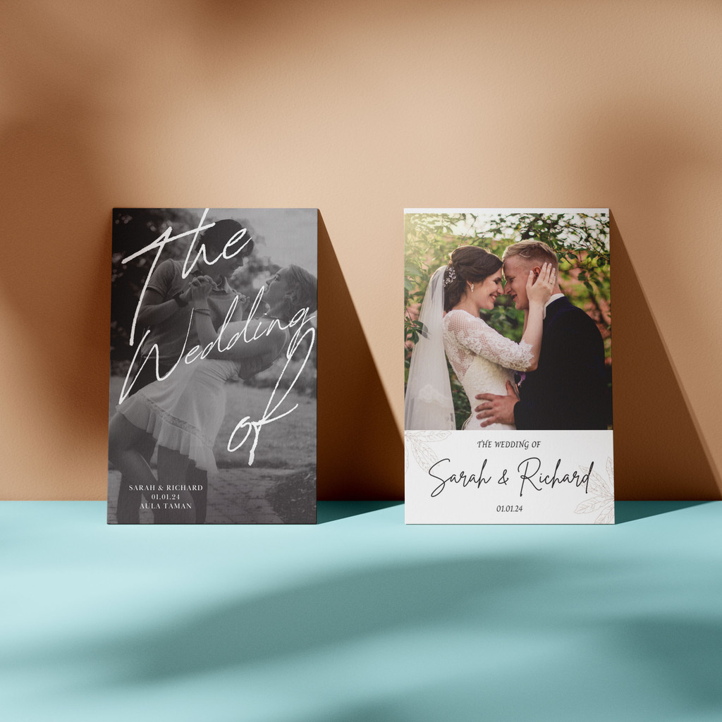 Aneka Of 100pcs] Thank You Card Plus Photo Souvenir Card Wedding Card ...