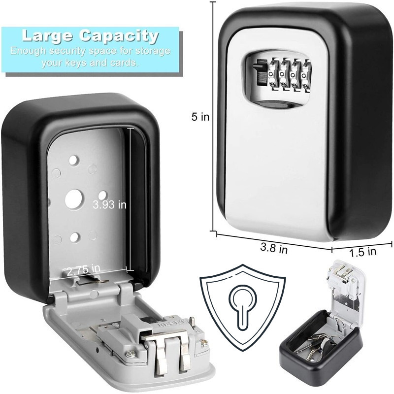Wall Mounted Combination Key Box with Lock for Home Use Key Storage Box ...