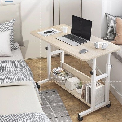 RQ+ABC MART Study Table Movable Bedside Table Adjustable Height ...