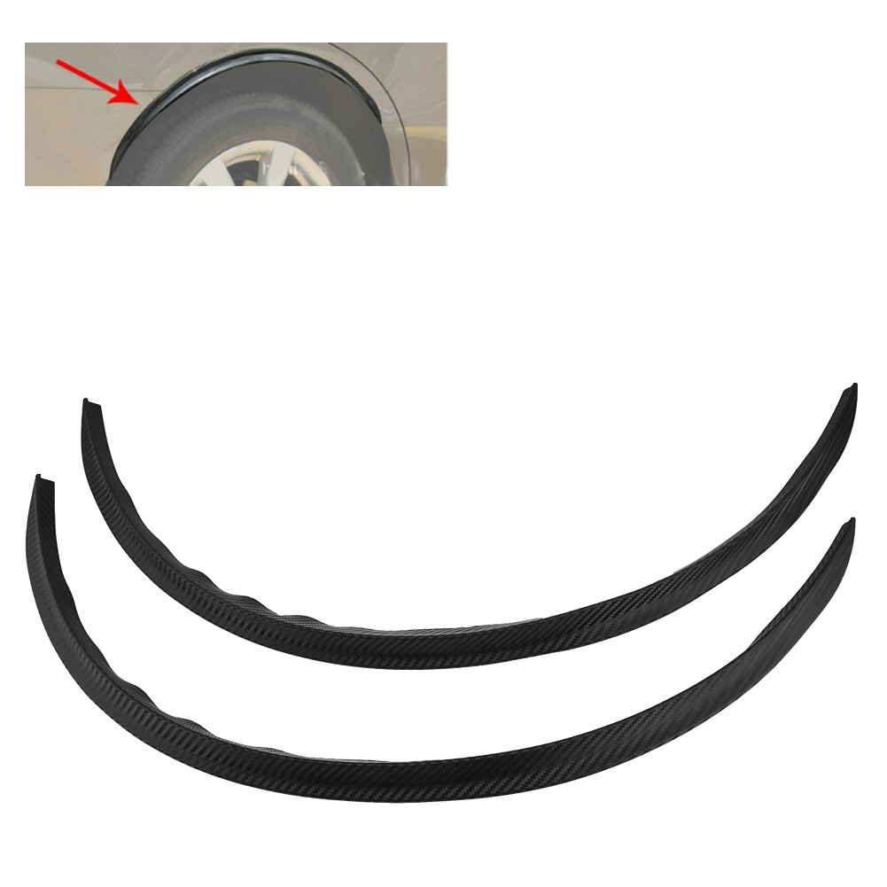 Cloudshop Car Wheel Eyebrow Protector Mudguard Arch Trim Black Carbon ...